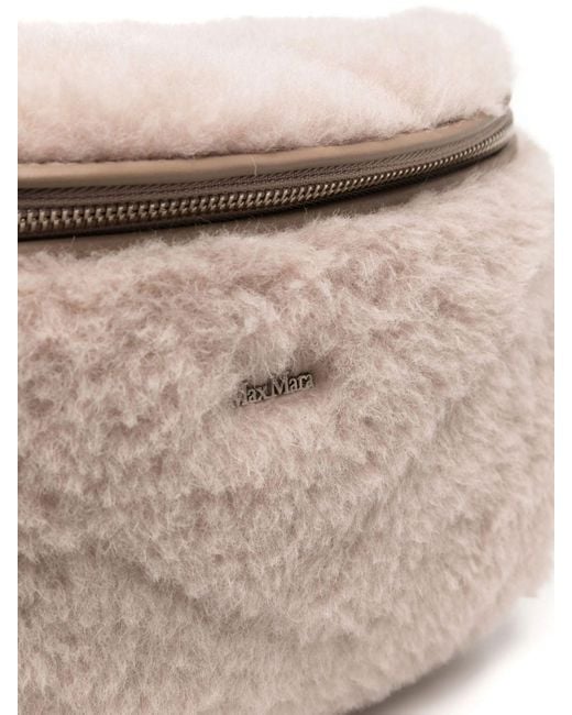 Max Mara Logo Shoulder Bag in Natural | Lyst