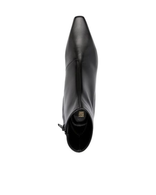 TOTEME Square-Toed Short Boots in Black | Lyst