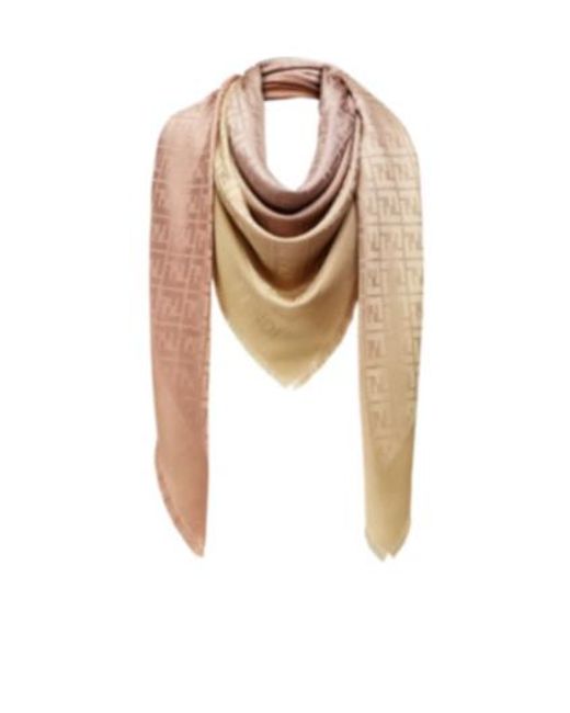 Fendi Gradient Color Scarf in Natural | Lyst