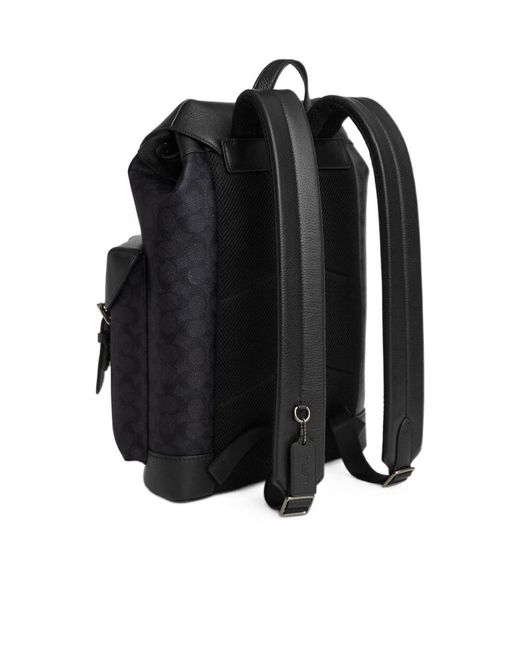 COACH Warner's Iconic Rucksack in Black | Lyst