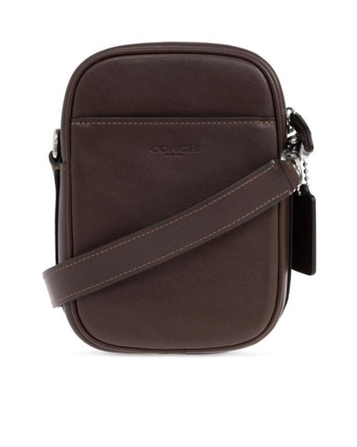 COACH Zip-Open Shoulder Bag in Brown for Men | Lyst