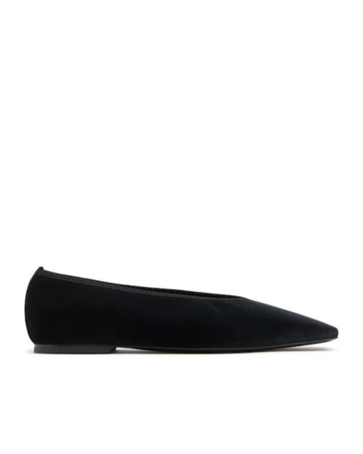 TOTEME Square-Toed Ballet Flats in Black | Lyst