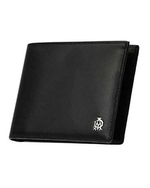 dunhill Logo Double Fold Wallet in Black for Men | Lyst