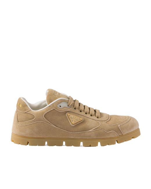 Prada Fading Effect Sneakers in Brown | Lyst