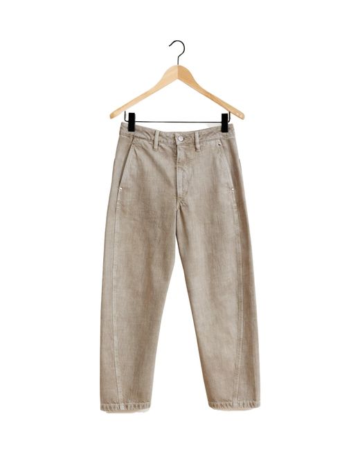 Lemaire Twisted High-Rise Straight-Leg Jeans in Gray | Lyst