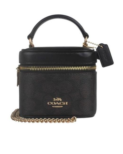 COACH Chain Shoulder Bag in Black | Lyst