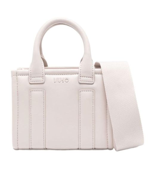 Liu Jo Mini Logo-Lettering Tote Bag in Pink | Lyst