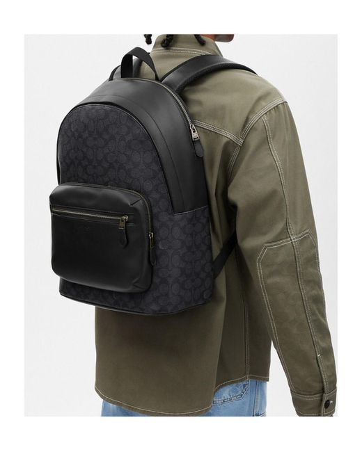 COACH Top Handle Backpack in Black for Men | Lyst