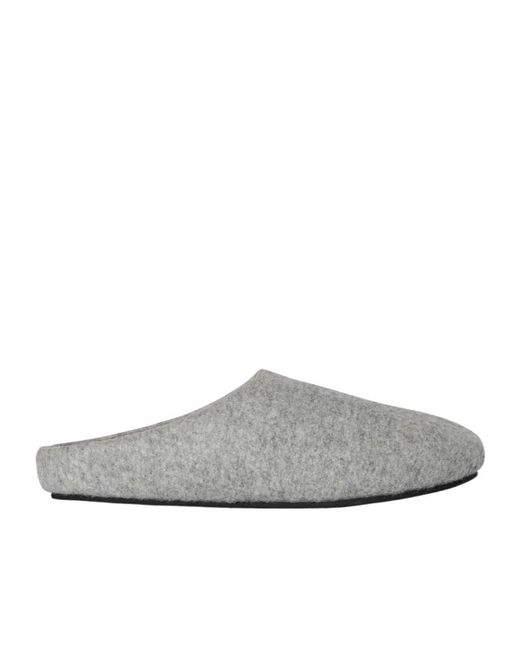 The Row Hugo Wool Cashmere Muller Shoes in Gray | Lyst