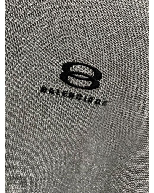 Balenciaga Unity Sports Icon-Embroidered Minidress in Gray | Lyst