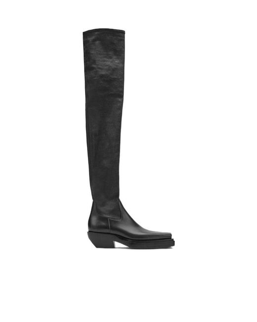 Bottega Veneta Over-The-Knee Bv Lean Boots in Black | Lyst