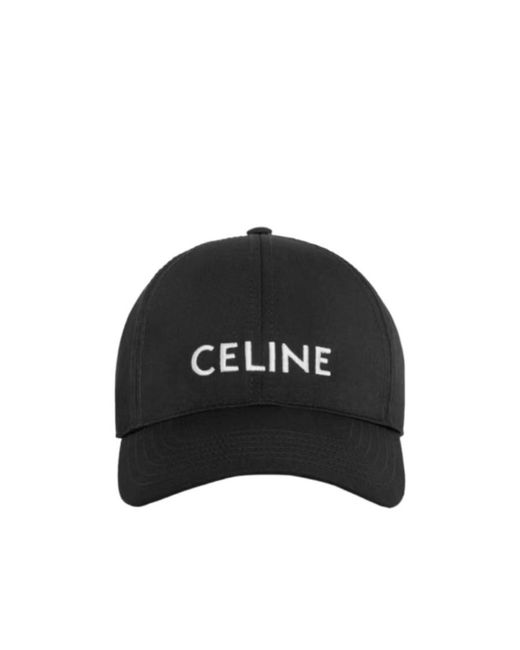Celine Baseball Cap in Black | Lyst