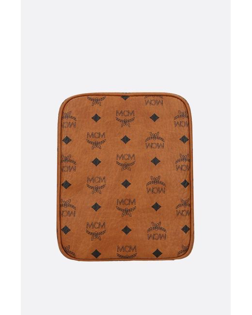 MCM Logo Plaque Monogram Print Crossbody Bag in Brown for Men | Lyst