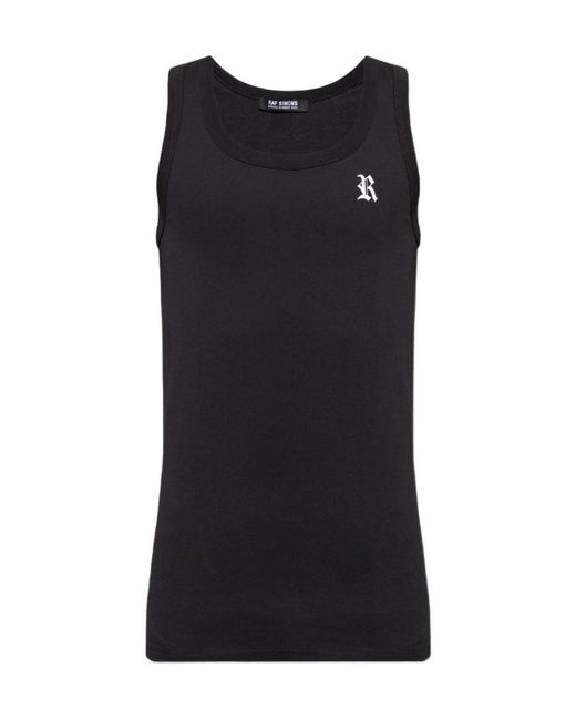 Raf Simons Logo Vest in Black for Men | Lyst