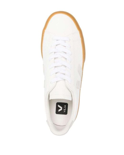Veja Logo Board Shoes in White | Lyst