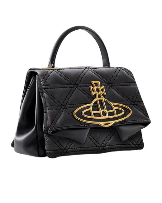 Vivienne Westwood Sibyl Quilted Leather Tote Bag in Black | Lyst