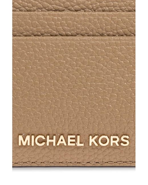 MICHAEL Michael Kors Rectangular Card Bag/Card Holder in Natural | Lyst