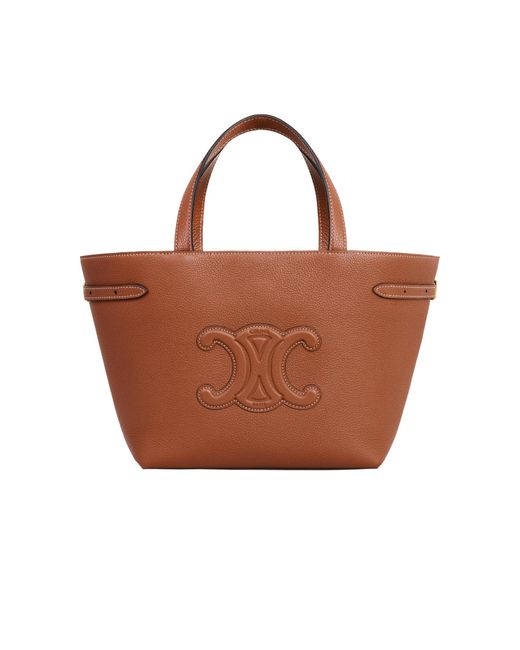 Celine Mini Snap Shoulder Bag in Brown | Lyst