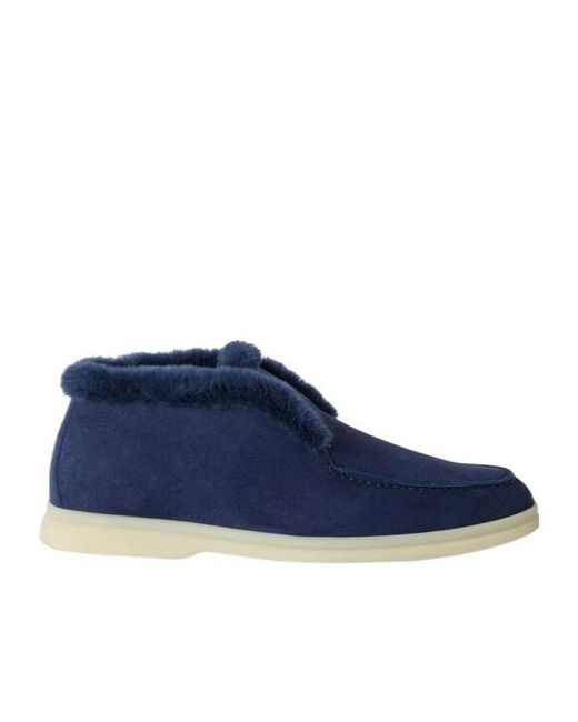Loro Piana Open Walk Short Ankle Boots in Blue | Lyst