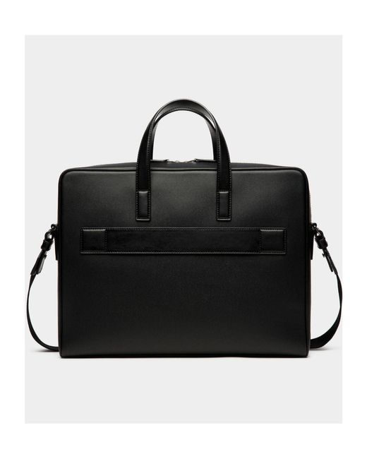Bally Logo Briefcase in Black for Men | Lyst