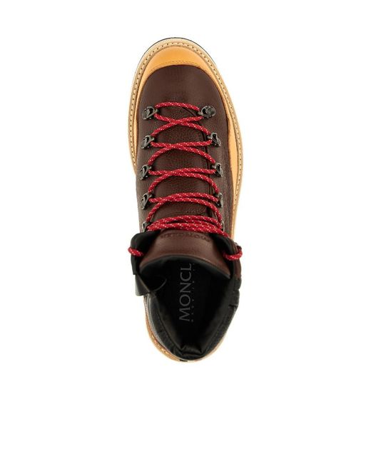 Moncler Peka Trek Leather Hiking Boots in Brown for Men | Lyst
