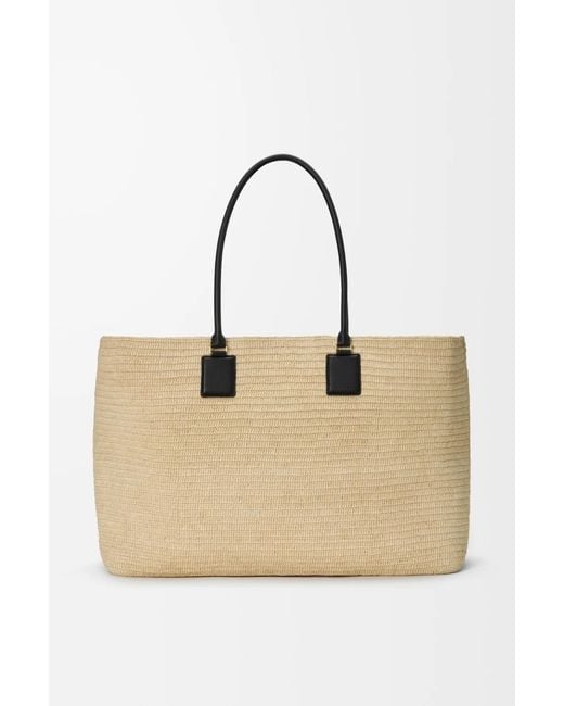 Loewe Verano Xl Raffia Shoulder Bag in Natural | Lyst