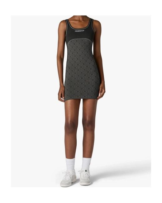 CASABLANCA Seamless Monogram Mini Dress in Black | Lyst UK