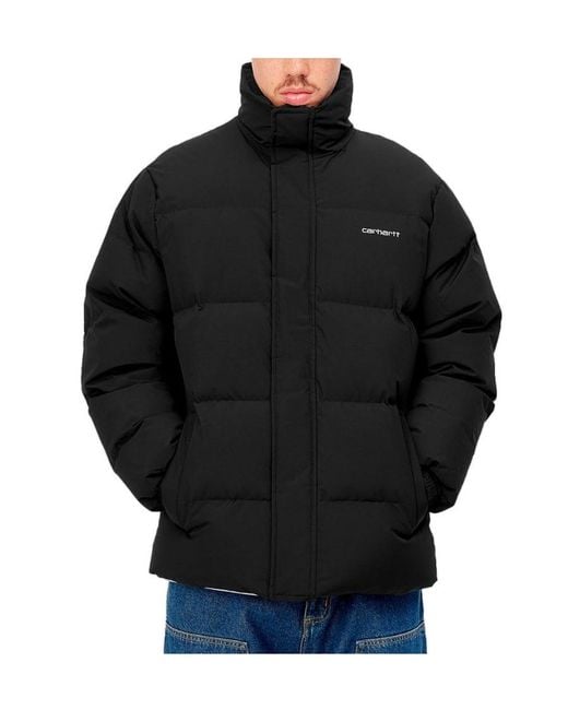 Carhartt Logo Down Jacket in Black for Men | Lyst