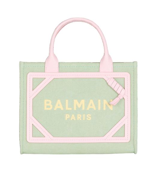 Balmain Small B-Army Canvas Tote Bag | Lyst