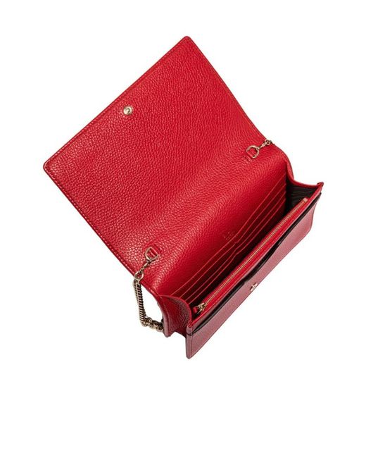 Gucci Logo Chain Woc in Red | Lyst