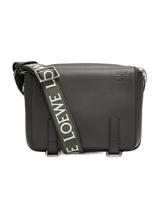 Loewe Logo Postman Shoulder Bag in Black for Men | Lyst