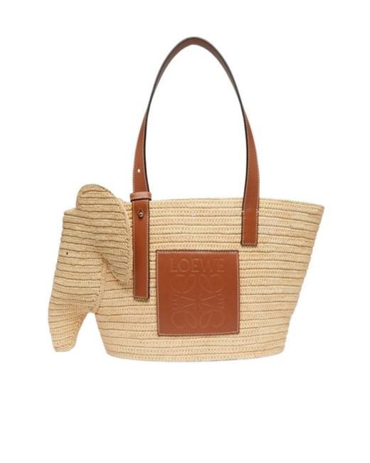 Loewe Elephant Handbag in White | Lyst