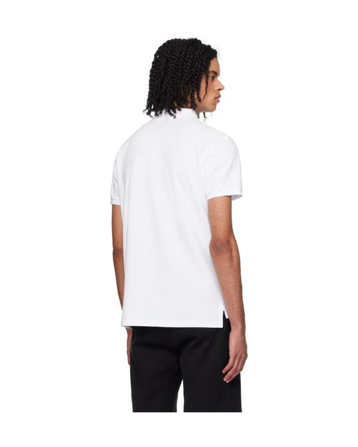 Polo Ralph Lauren Logo Pattern Polo Shirt in White for Men | Lyst