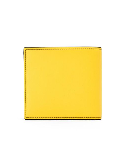 Loewe Logo Double-Folded Wallet in Yellow for Men | Lyst