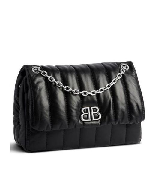 Balenciaga Monaco Mini Bag Quilted in Black | Lyst
