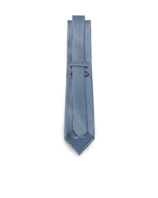 Tom Ford Textured Tie in Blue for Men | Lyst UK