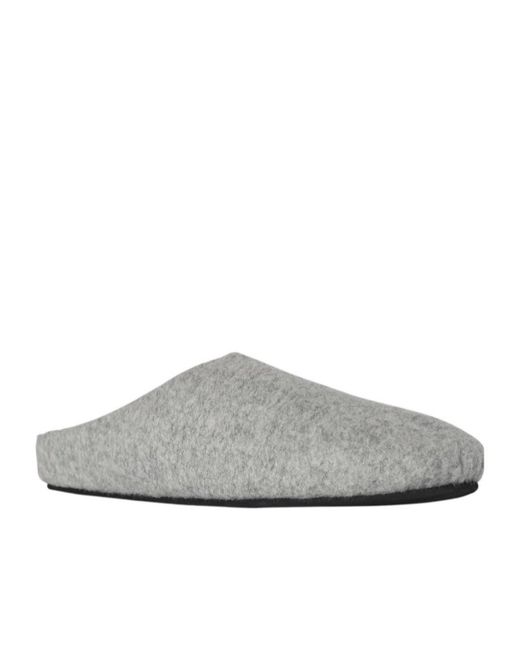 The Row Hugo Wool Cashmere Muller Shoes in Gray | Lyst