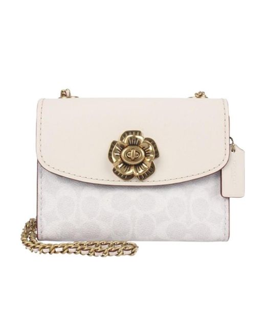 COACH Camellia One-Shoulder Bag in White | Lyst