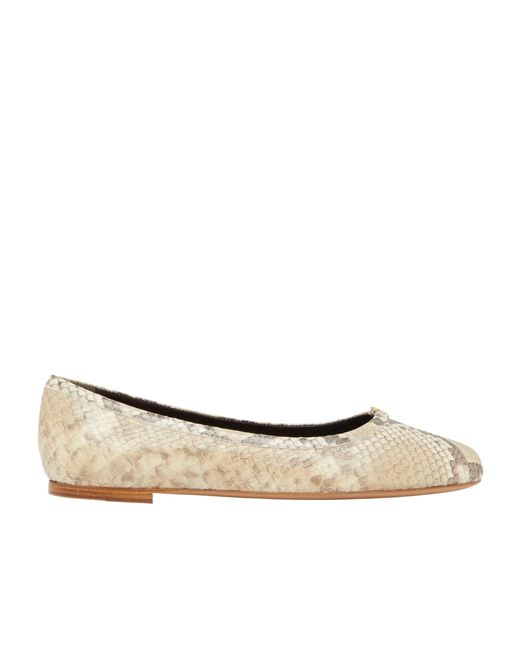 Chloé Logo Ballet Flats in Natural | Lyst