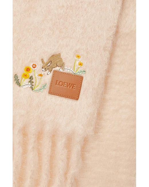 Loewe Pattern Scarf in White | Lyst