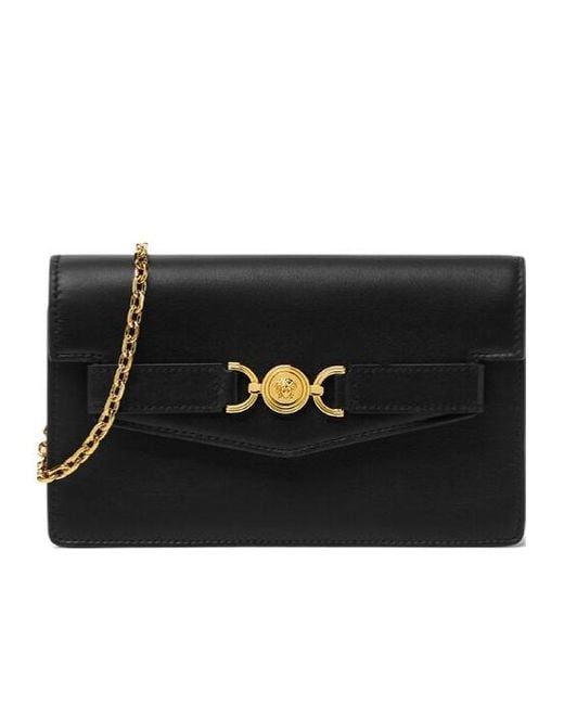Versace Chain-Linked Wallet in Black | Lyst