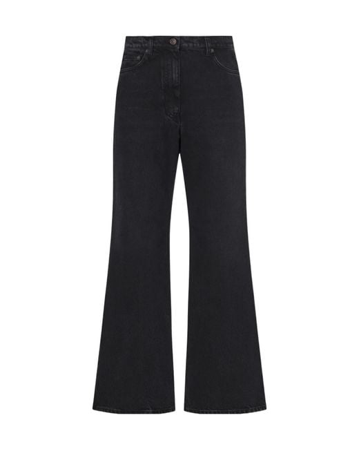 The Row Dan Straight-Leg Jeans in Black | Lyst