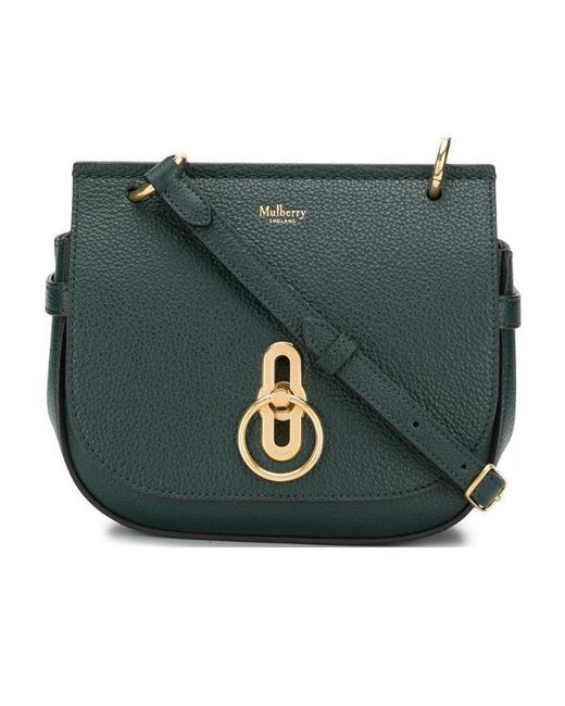 Mulberry Amberley Logo Crossbody Bag in Green | Lyst