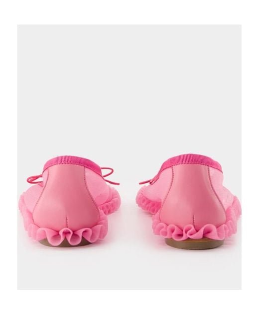 Simone Rocha Bow Lace Flats in Pink | Lyst