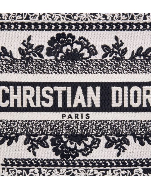 Dior Embroidered Shoulder Bag With Logo Pattern in Black | Lyst