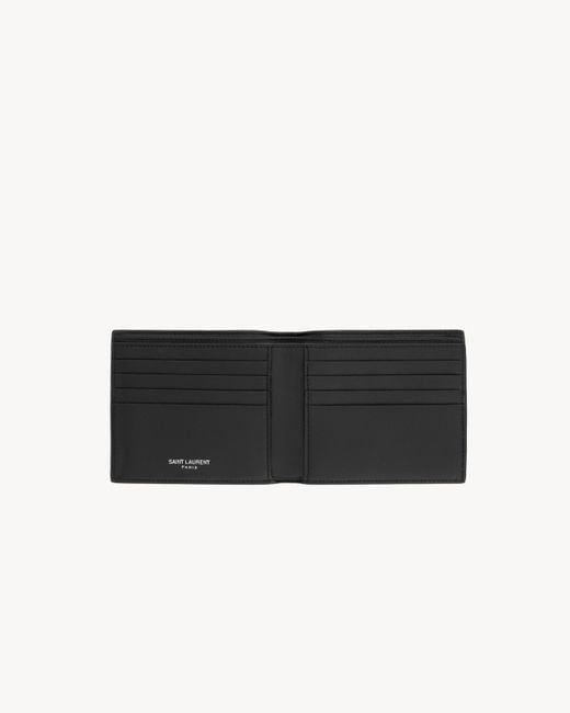 Saint Laurent Logo Wallet in Black for Men | Lyst UK