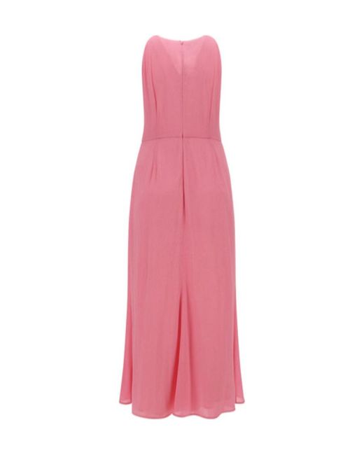 Prada Triangle Logo Maxi Dress in Pink | Lyst