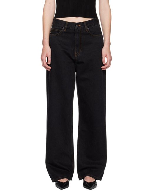 Wardrobe NYC Denim Low Rise Jean in Black | Lyst