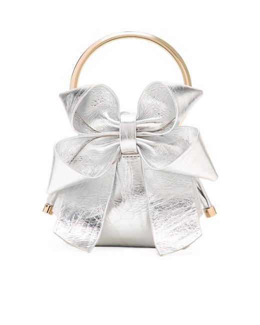 Jimmy Choo Drawstring Shoulder Bag in White | Lyst