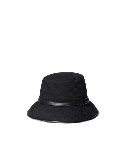 Gucci Gg Monogram Cotton Bucket Hat in Black | Lyst